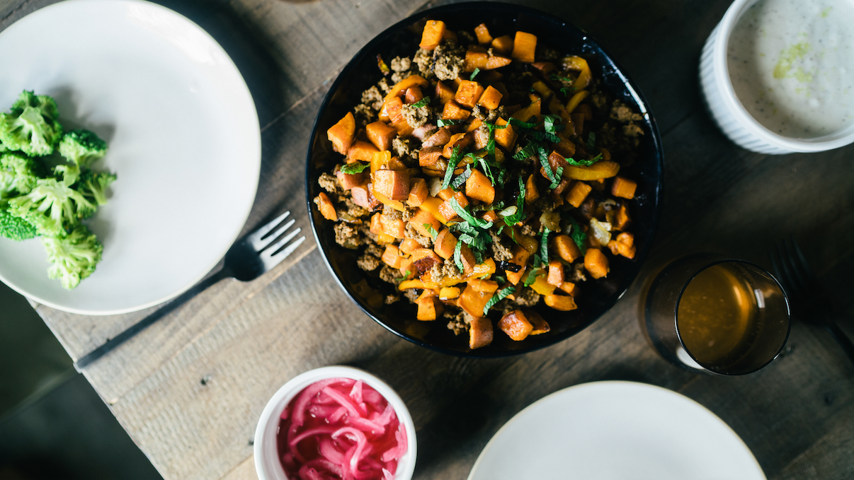 Turmeric Ground Beef and Sweet Potato Hash with Bone Broth – FOND Bone ...