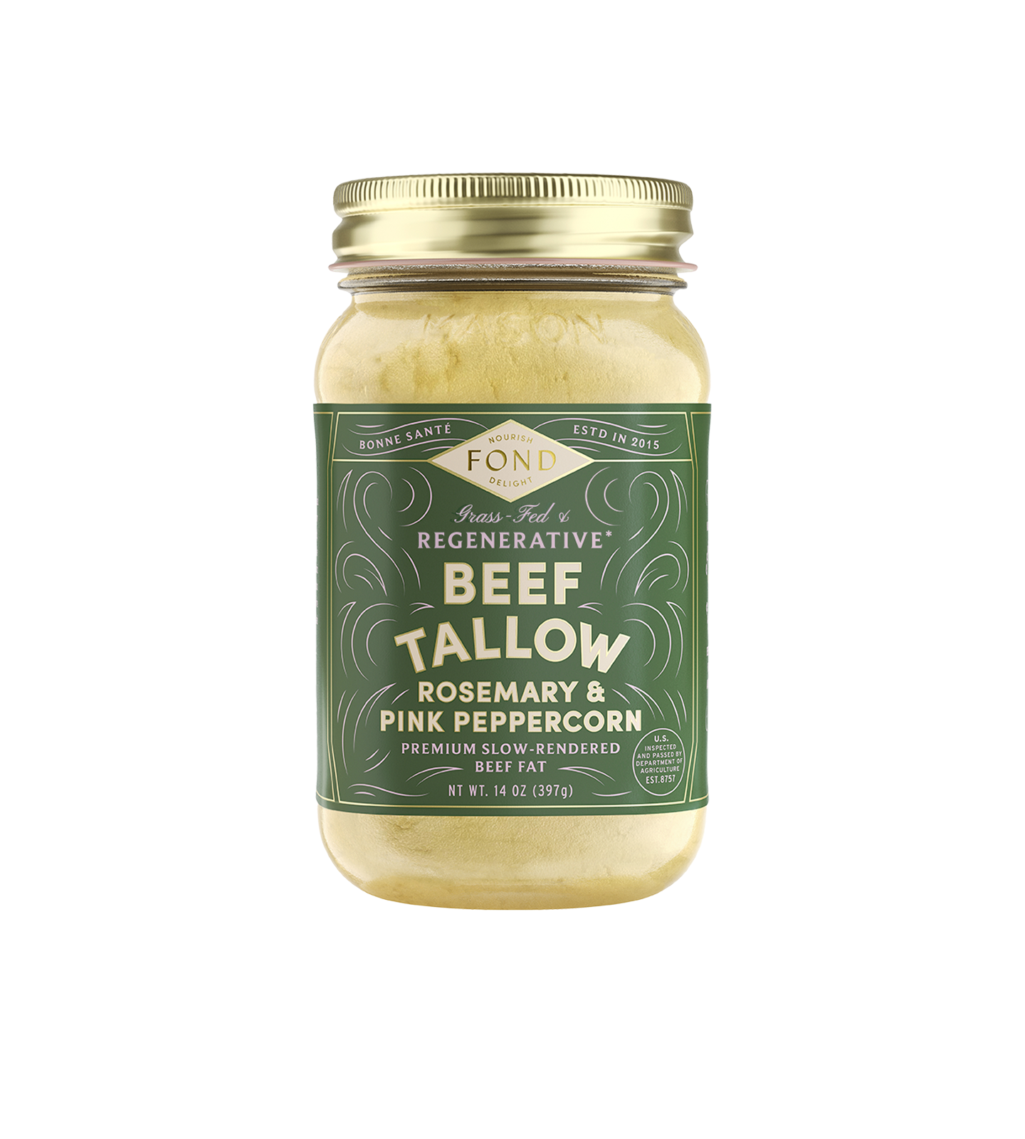 Grass-Fed & Finished Beef Tallow - Rosemary & Pink Peppercorn – FOND ...