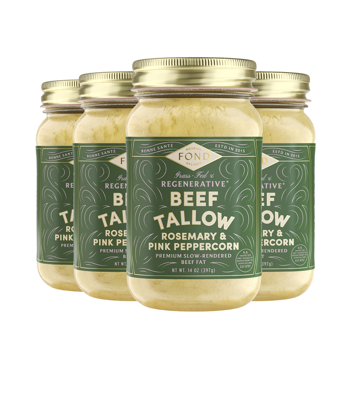 Grass-Fed & Finished Beef Tallow - Rosemary & Pink Peppercorn – FOND ...