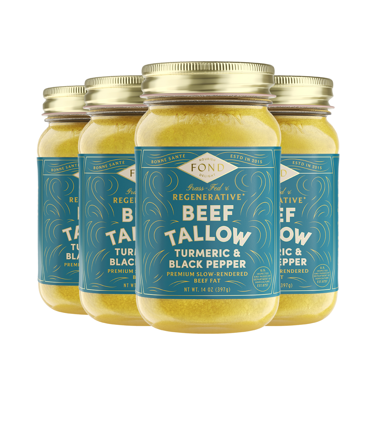 Grass-Fed & Finished Beef Tallow - Turmeric & Black Pepper – FOND Bone ...