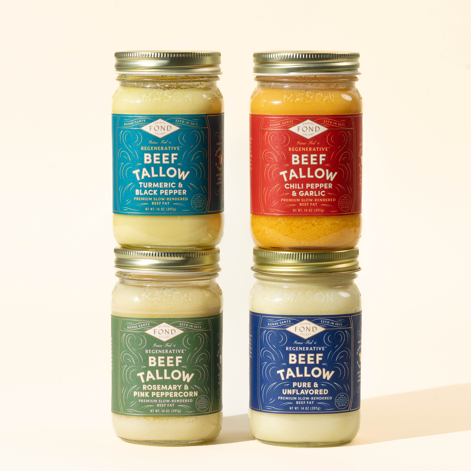 Beef Tallow Variety Pack – FOND Bone Broth Tonics